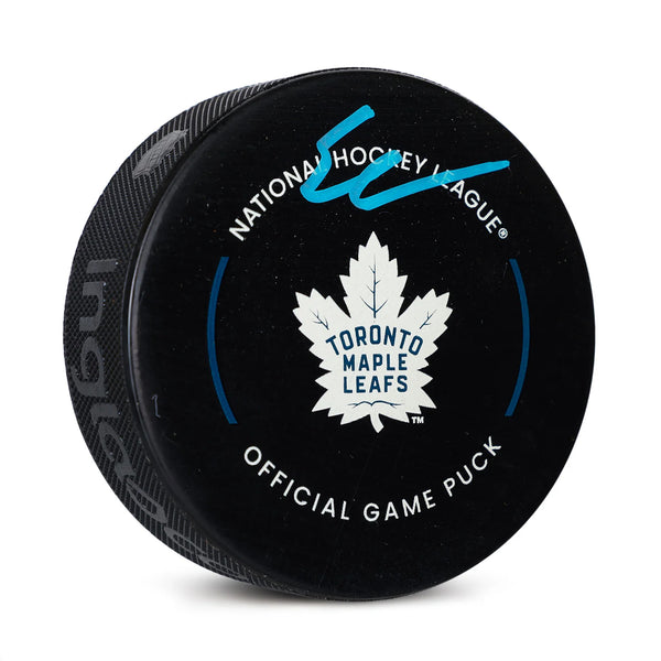 Easton Cowan Signed Toronto Maple Leafs Official Game Puck | Heritage ...