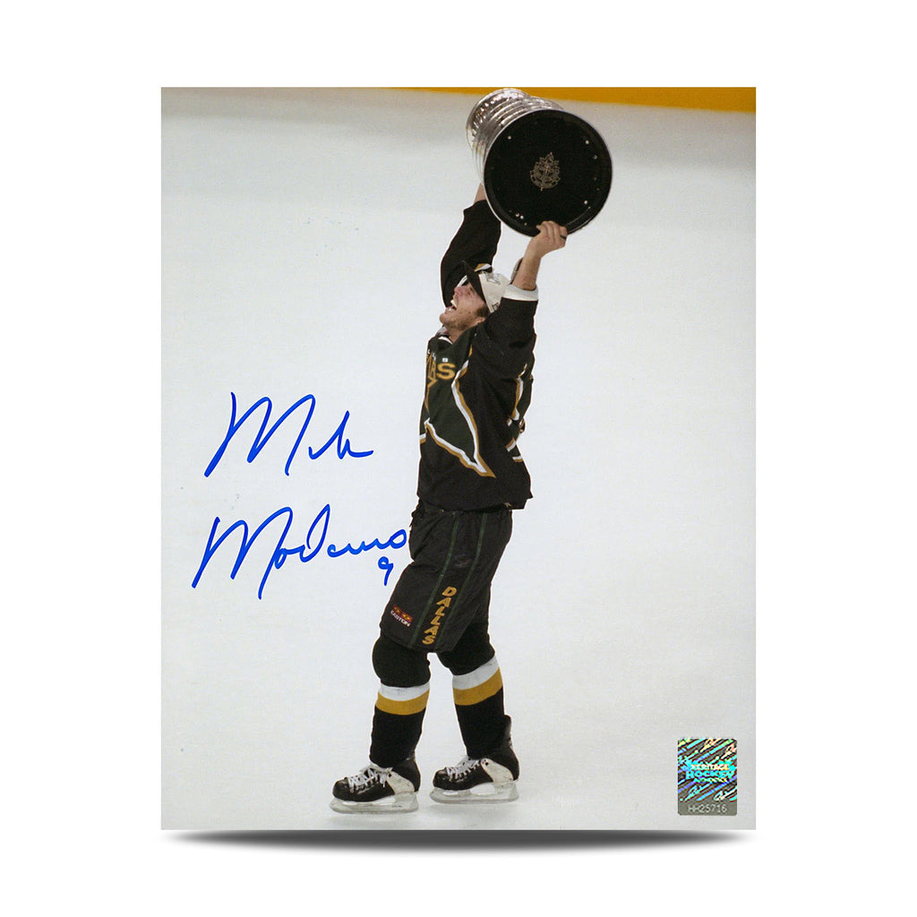 Mike Modano Signed Dallas Stars Stanley Cup 8X10 Photo | Heritage Hockey™