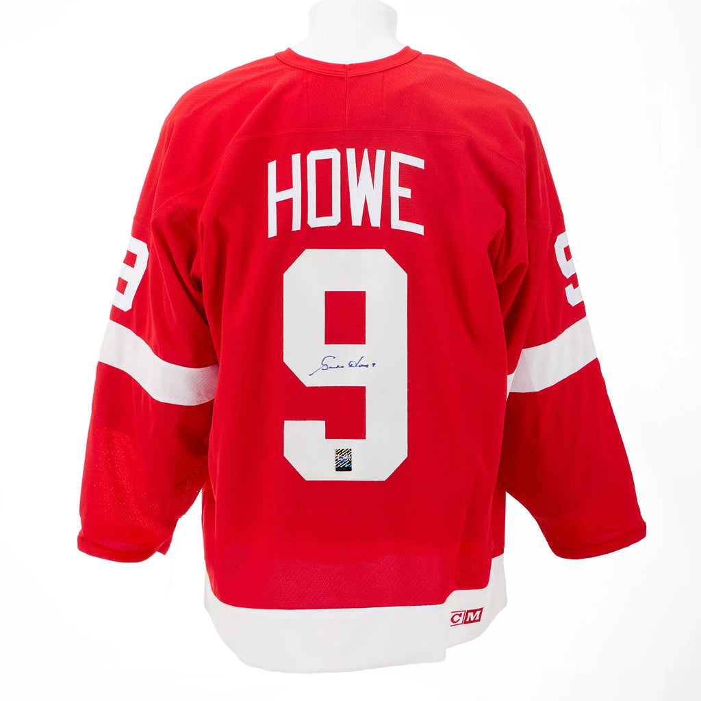 Gordie Howe Signed Detroit Red Wings CCM Vintage Red Jersey | Heritage ...