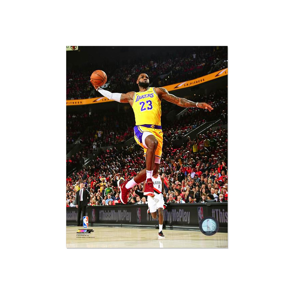 LeBron James Los Angeles Lakers Engraved Framed Photo - Signature Dunk ...
